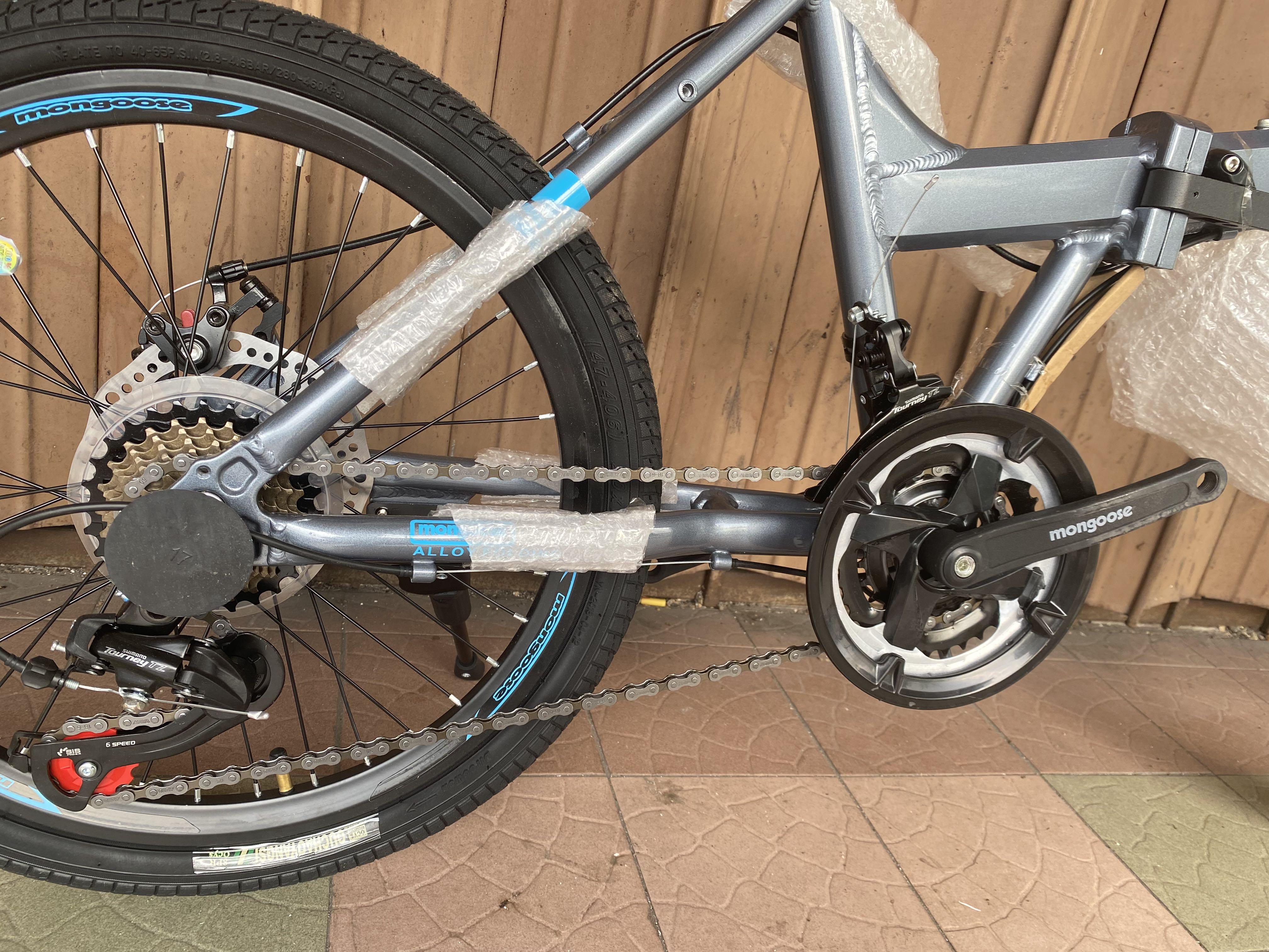 MONGOOSE FOLDING BIKE ALLOY 20ER BICYCLE SHIMANO 21S adult and kids ...