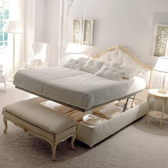 Russian Design Storage Hydraulics Bed Frame - French Victorian White ...