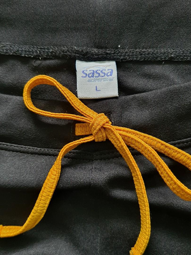 Sassa jogging panta black with design, Women's Fashion, Bottoms, Other ...