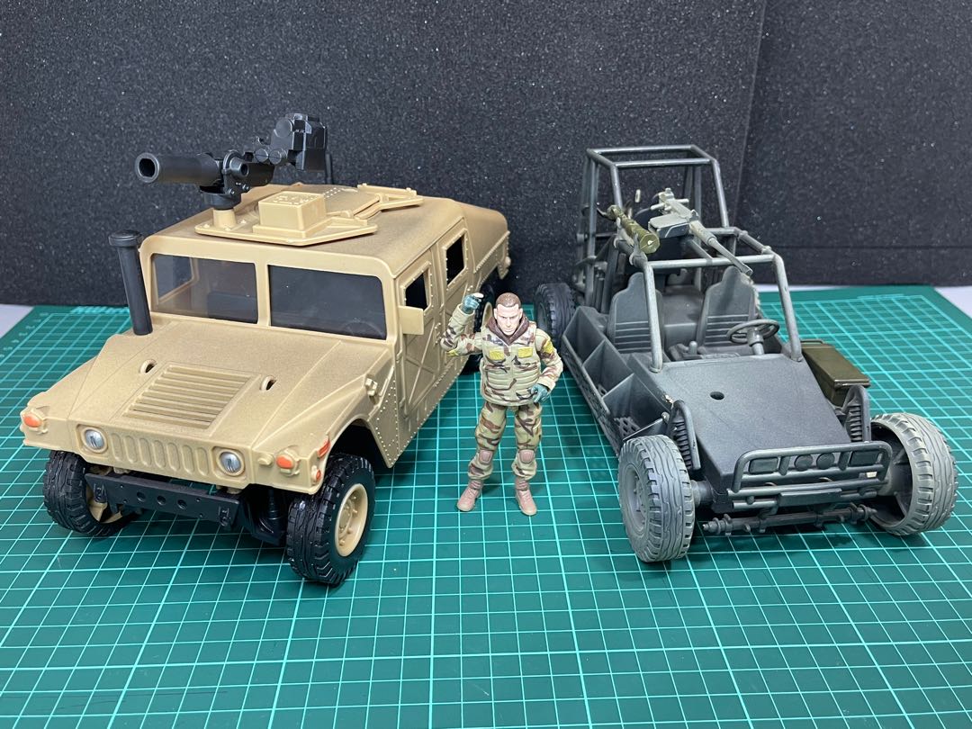 SET OF 2 military vehicles - HUMVEE & BUGGY for 3.75” action figures ...