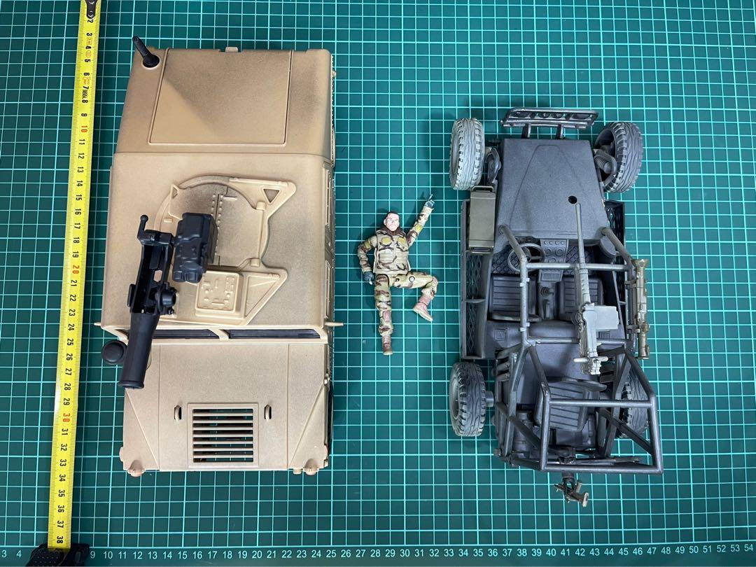 SET OF 2 military vehicles - HUMVEE & BUGGY for 3.75” action figures ...