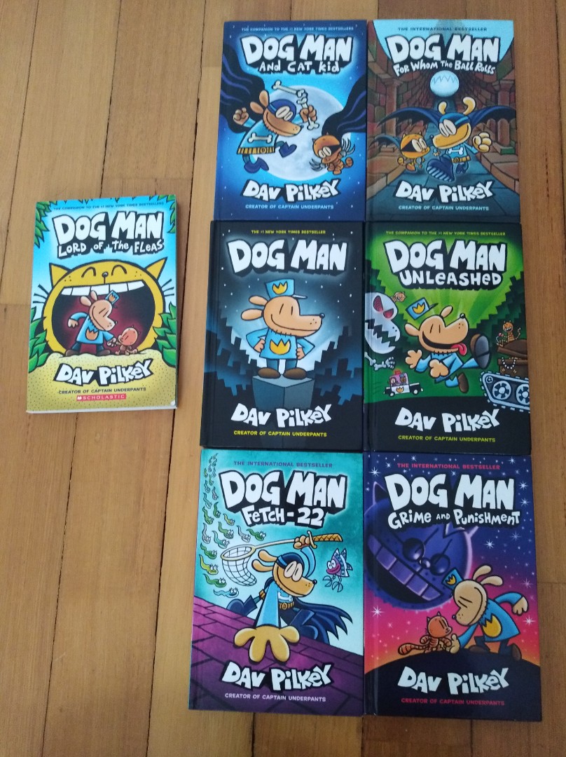 Set of 7 Dogman books by Dav Pilkey, Hobbies & Toys, Books & Magazines ...