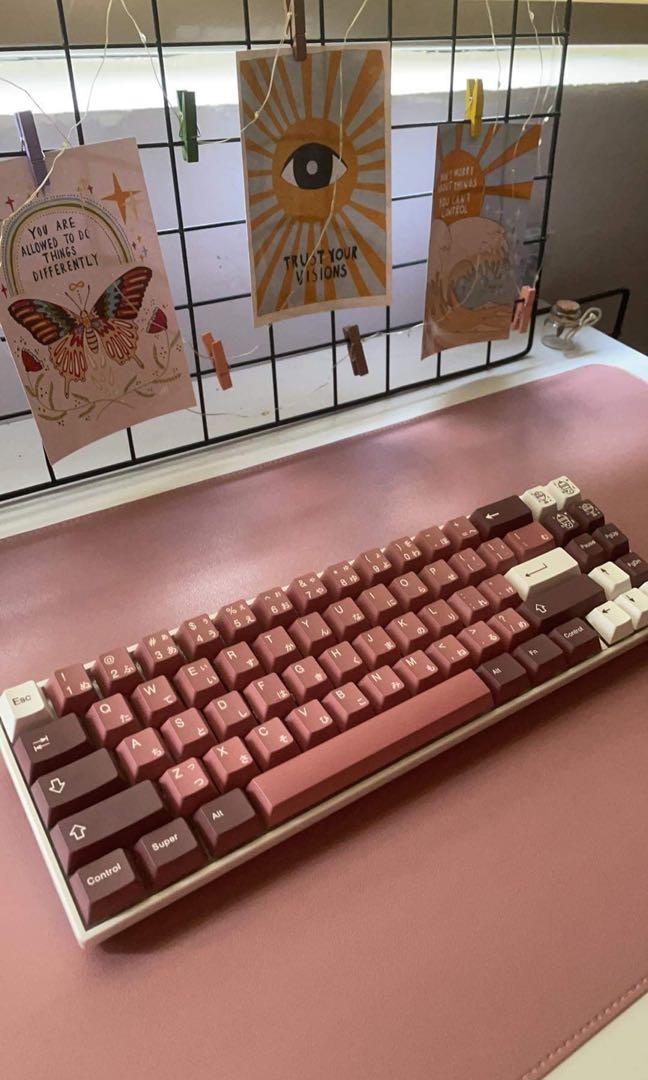 [SET] RK71 Mechanical Keyboard + PBT GMK Bingsu Keycaps Royal Kludge 71 ...