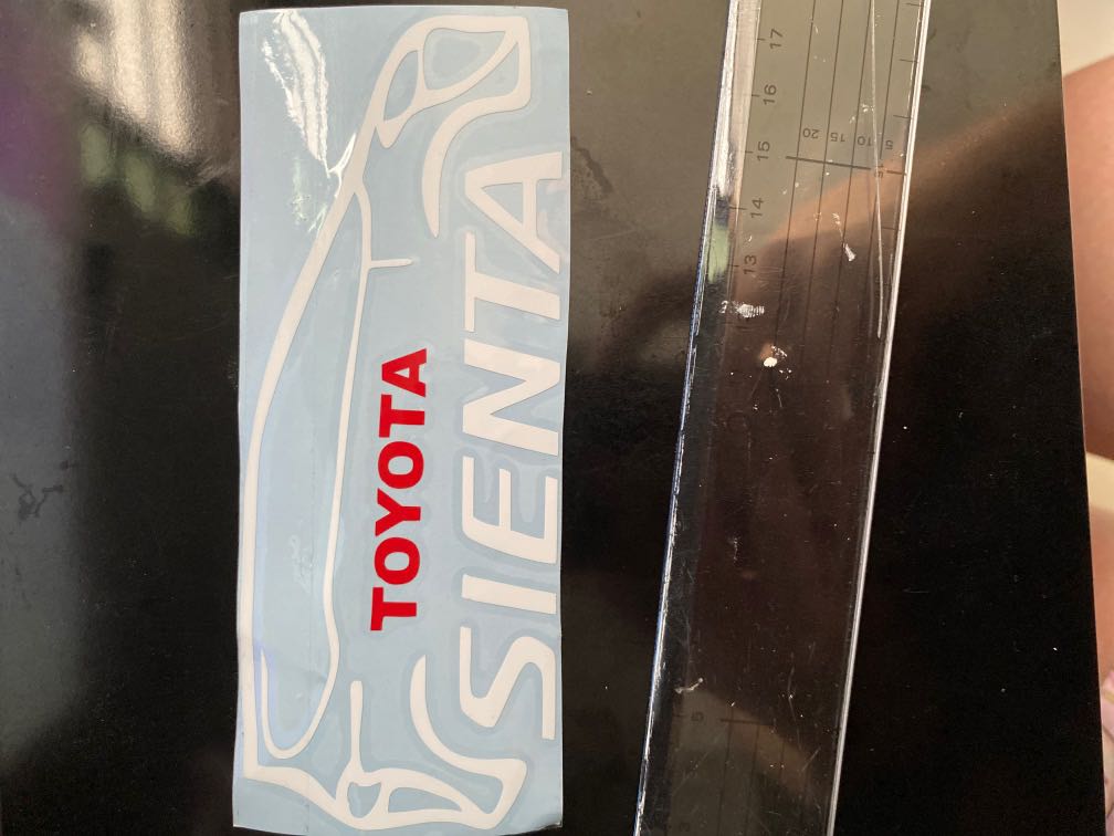 Toyota Sienta Sticker, Car Accessories, Accessories on Carousell