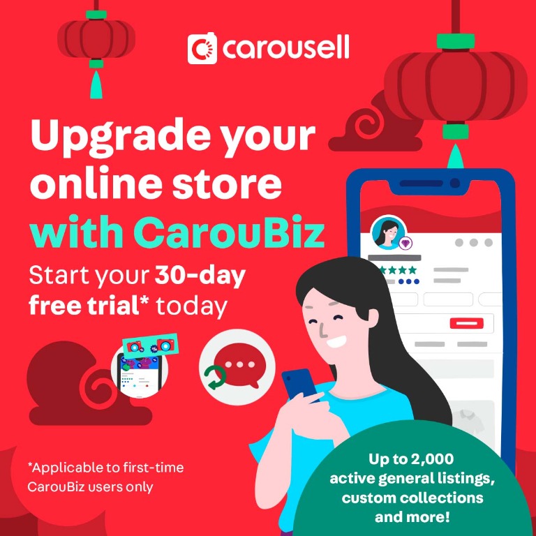 Upgrade your store with CarouBiz this CNY!, Announcements on Carousell