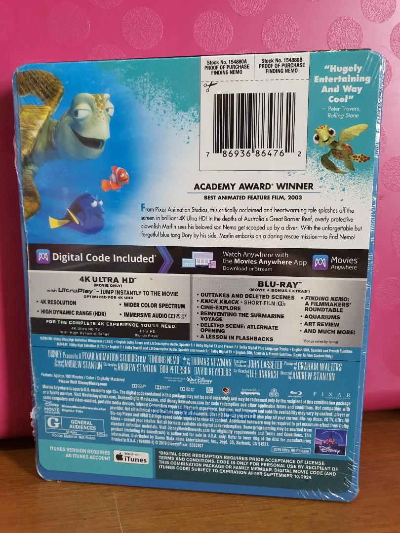 USA Blu Ray 4K UHD - Finding Nemo STEELBOOK (Bestbuy Exclusive, Disney ...