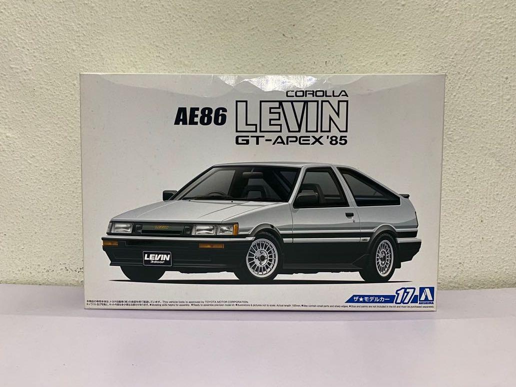 USED Aoshima 1/24 Toyota Corolla AE86 Levin JDM Model Kit Tags: Fujimi ...