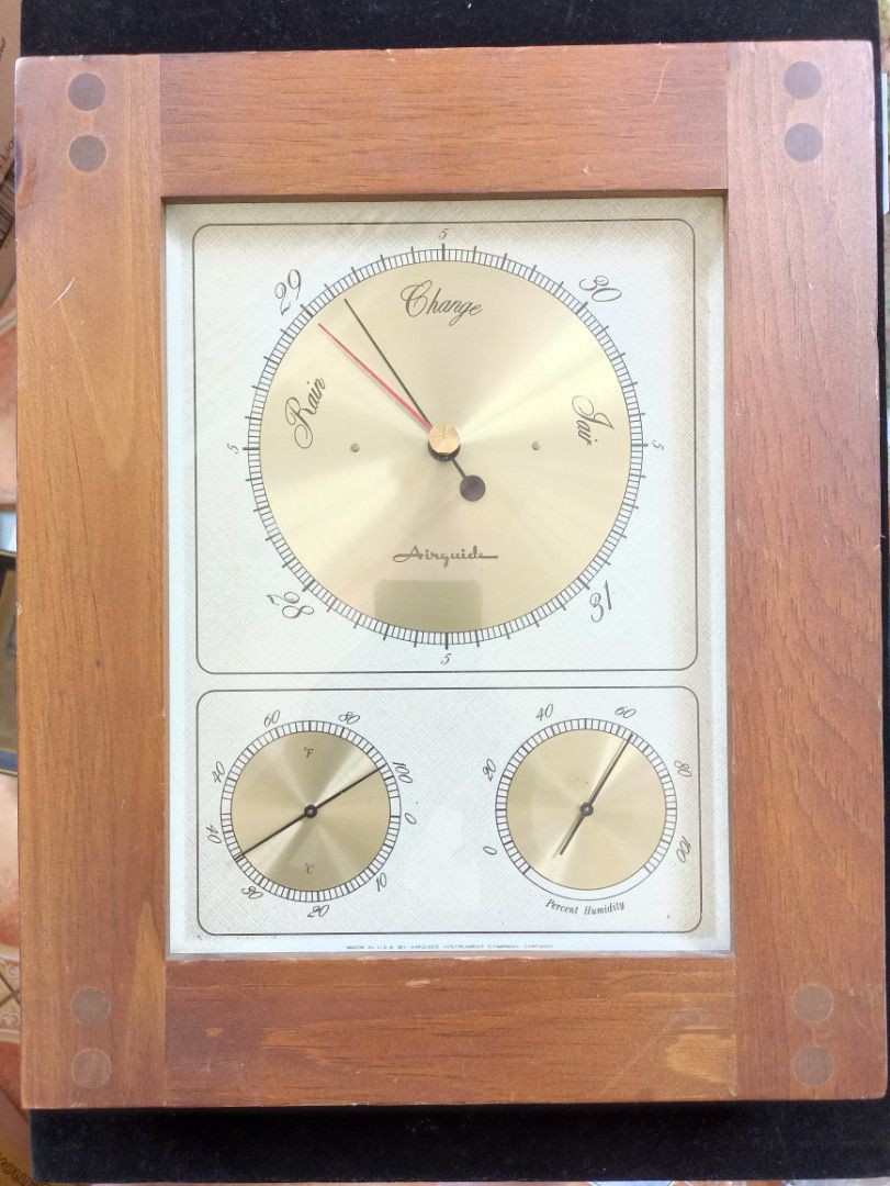 Vintage Airguide Barometer/Thermometer/Hygrometer, Made In USA, Hobbies ...
