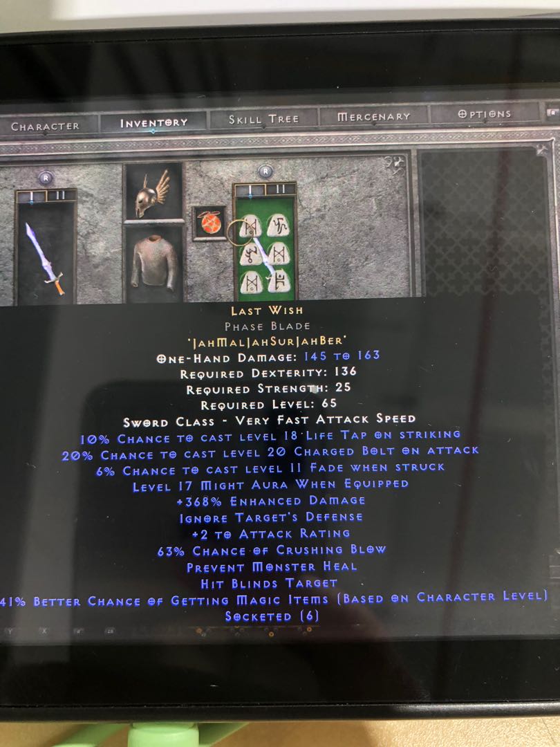 WTS: last wish Pb Diablo 2 d2r, Video Gaming, Gaming Accessories, In ...