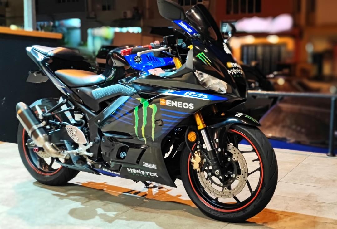 Yamaha R25 Monster Energy v2 2020 CANTIK, Motorbikes on Carousell