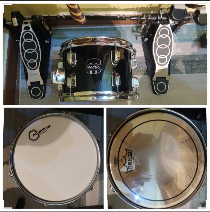 10 inch Tom Drum and Double Pedal kick, Hobbies & Toys, Music & Media ...