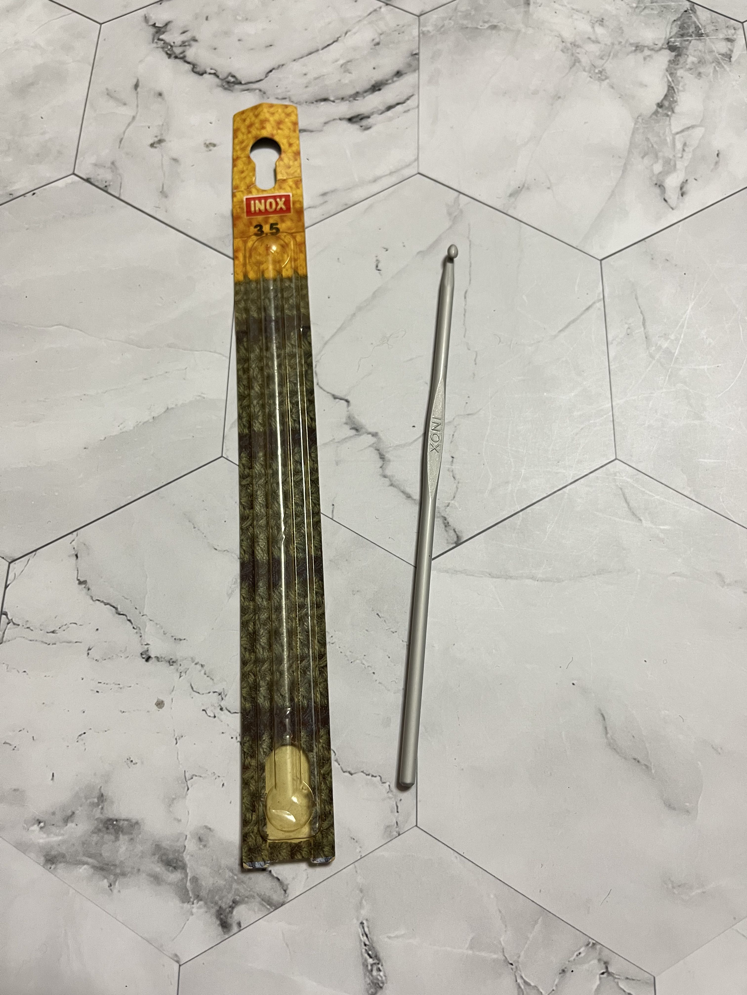 德製造 Inox 牌 knitting supplies 3.5 勾針, 興趣及遊戲, 手作＆自家設計, 工藝用品及工具 - Carousell