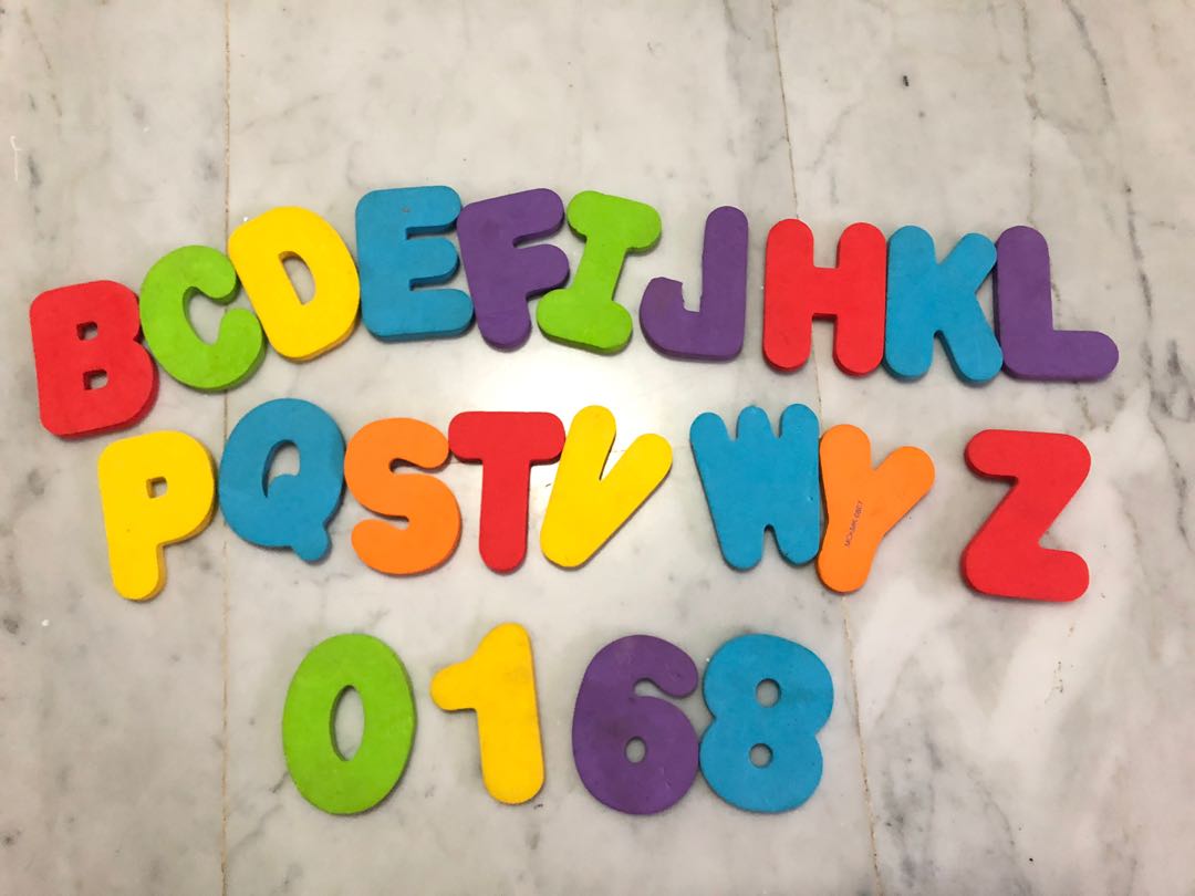 Alphabets and Numbers Foam Toy, Babies & Kids, Infant Playtime on Carousell