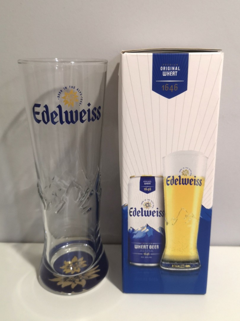 Beer glass bottle edelweiss, Furniture & Home Living, Kitchenware ...