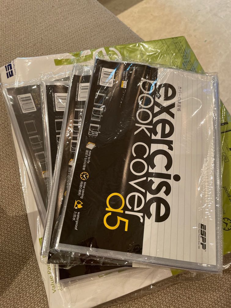 Book covers - Exercise book and P1/2 set, Hobbies & Toys, Stationery ...