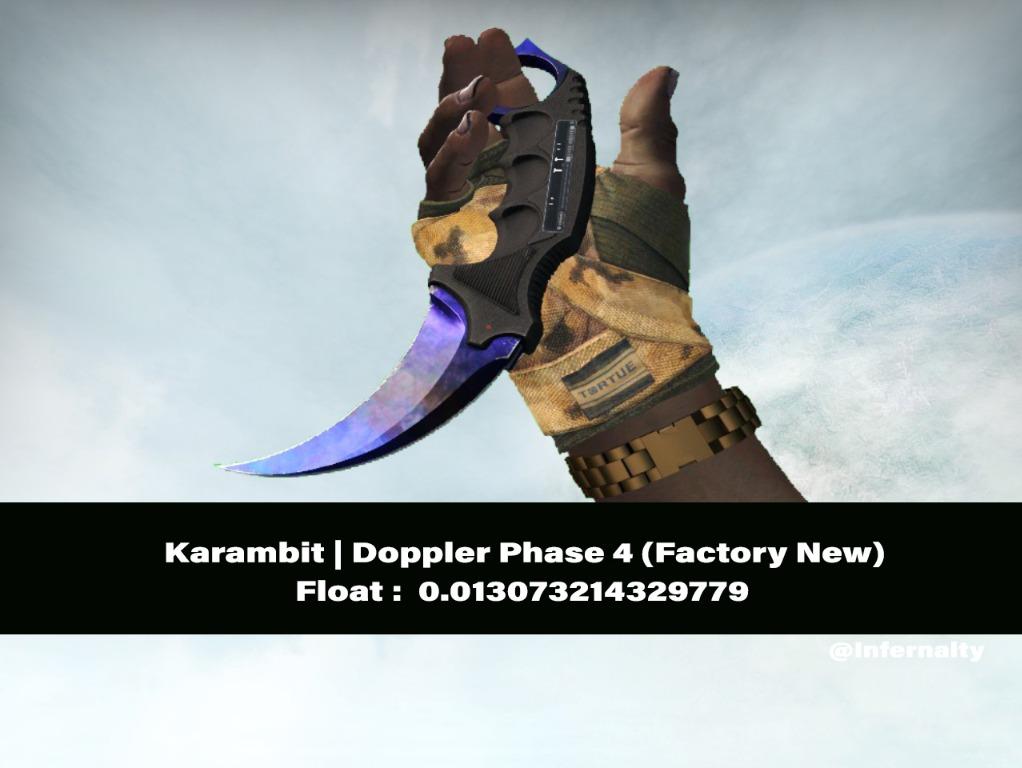 (BTA Corner) Karambit Doppler Phase 4 FN CSGO SKINS KNIVES, Video ...
