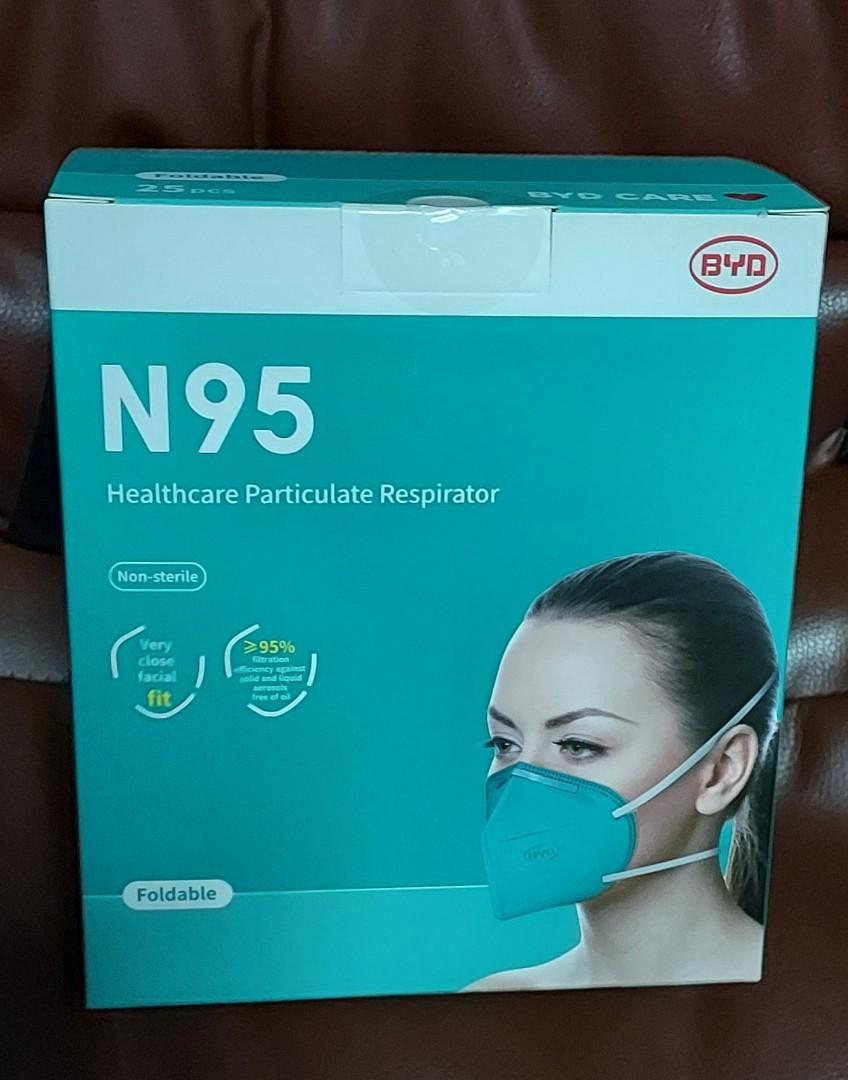 BYD N95 Masks, Health & Nutrition, Face Masks & Face Shields on Carousell