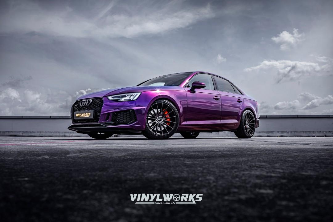 Car Wrap - Audi A4 Full Car Exterior Wrap (Ultra Flake Midnight Purple ...