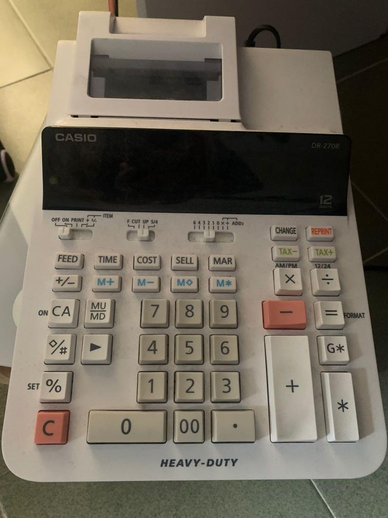 Casio DR-270R 會計計算機, 電腦＆科技, 商務用科技產品 - Carousell