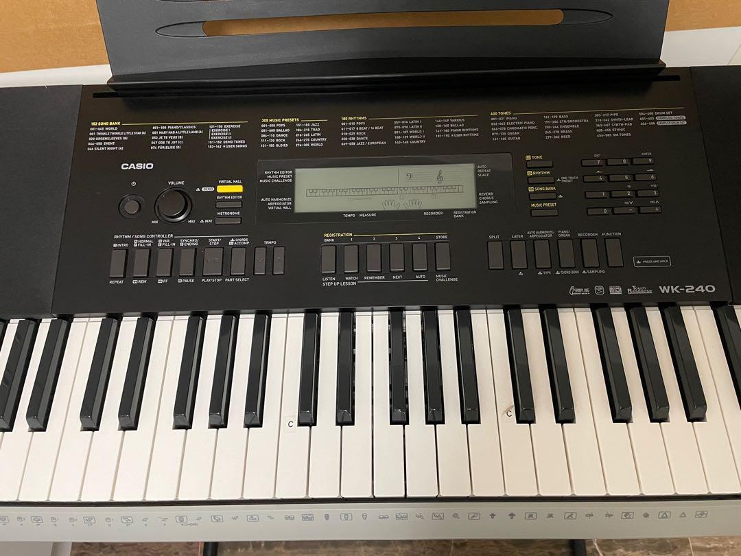 Casio Keyboard WK- 240, Hobbies & Toys, Music & Media, Musical ...