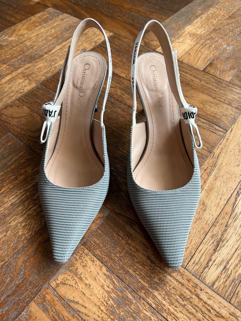 Christian Dior J’adior kitten heels in grey, Women's Fashion, Footwear ...