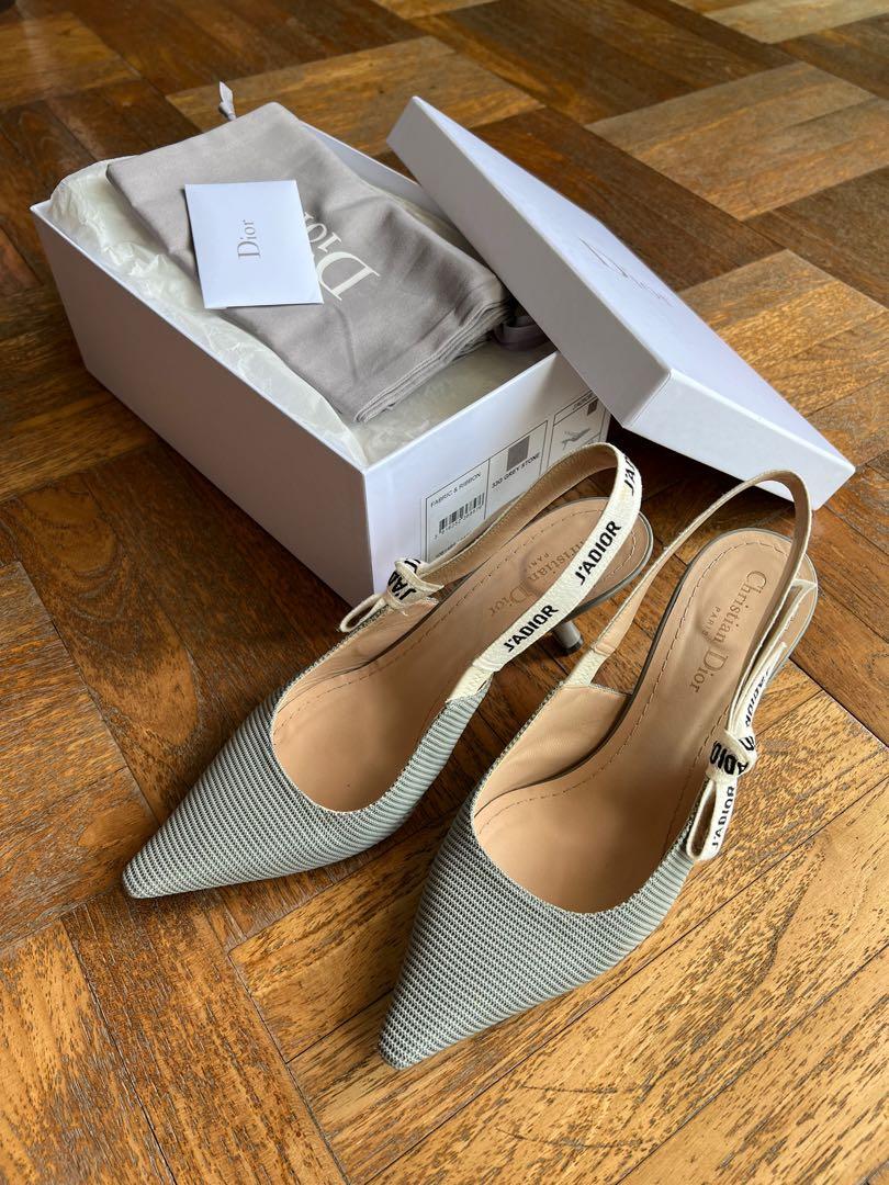 Christian Dior J’adior kitten heels in grey, Women's Fashion, Footwear ...