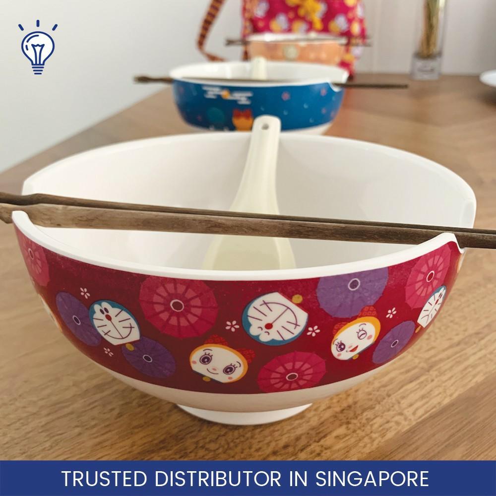 Doraemon Ramen Bowls in Blue and Red, Furniture & Home Living ...