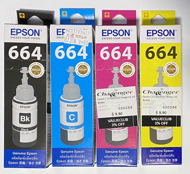 Epson Printer Ink (664), Computers & Tech, Printers, Scanners & Copiers ...