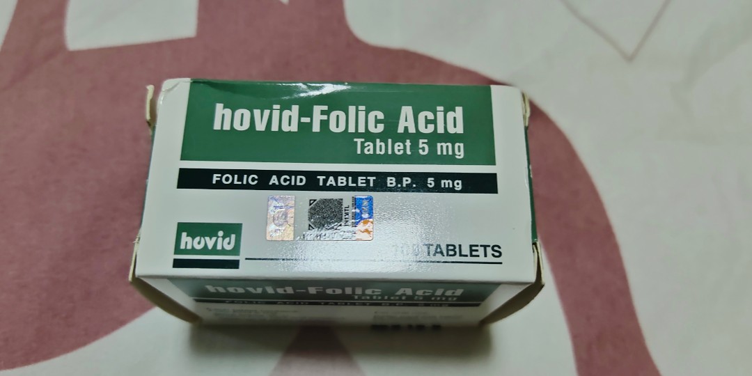 Folid acid 5mg, Health & Nutrition, Health Supplements, Vitamins ...