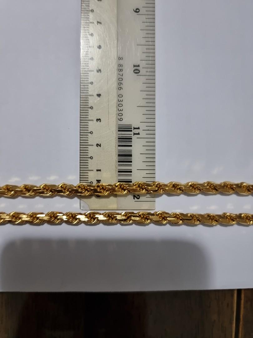 Gold 916 rope chain, Women's Fashion, Jewelry & Organisers, Necklaces ...