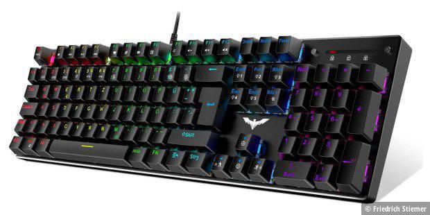 Havit Mechanical Gaming Keyboard, QWERTZ Keyboard (UK Layout) with Red ...