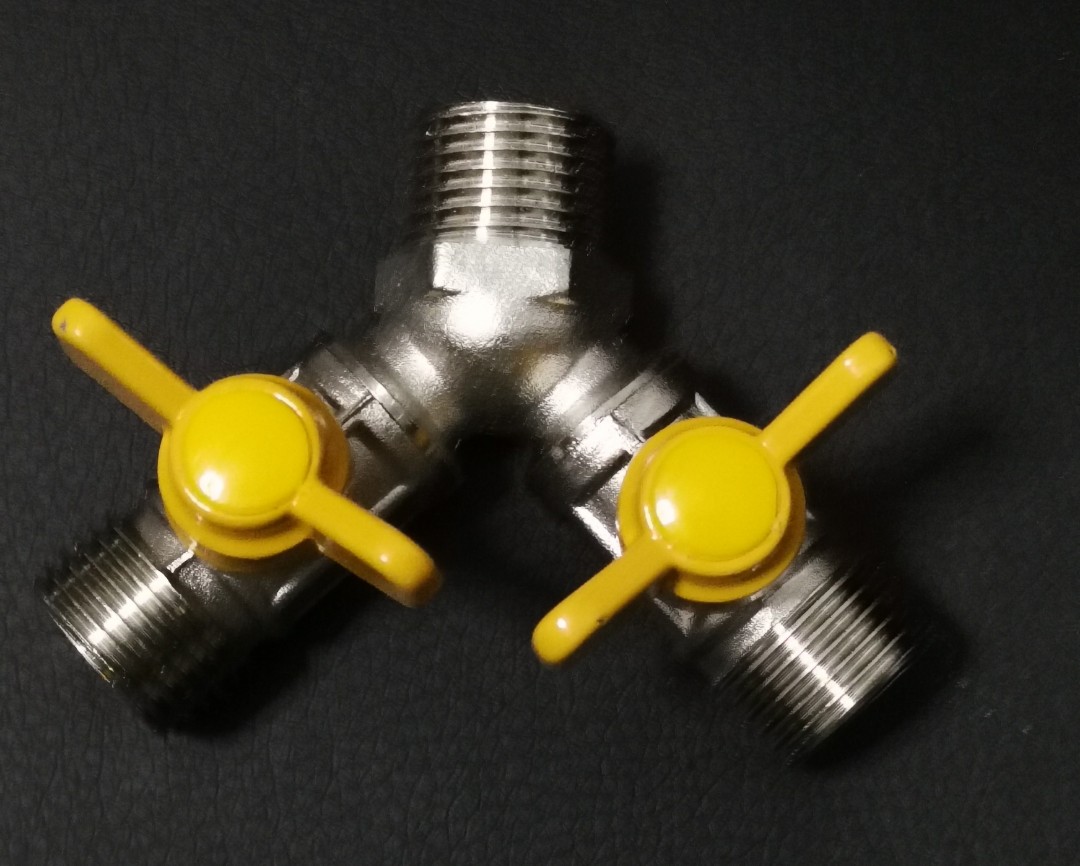 Brass Ball Valve(Y Splitter Connection Joint), Furniture & Home Living ...