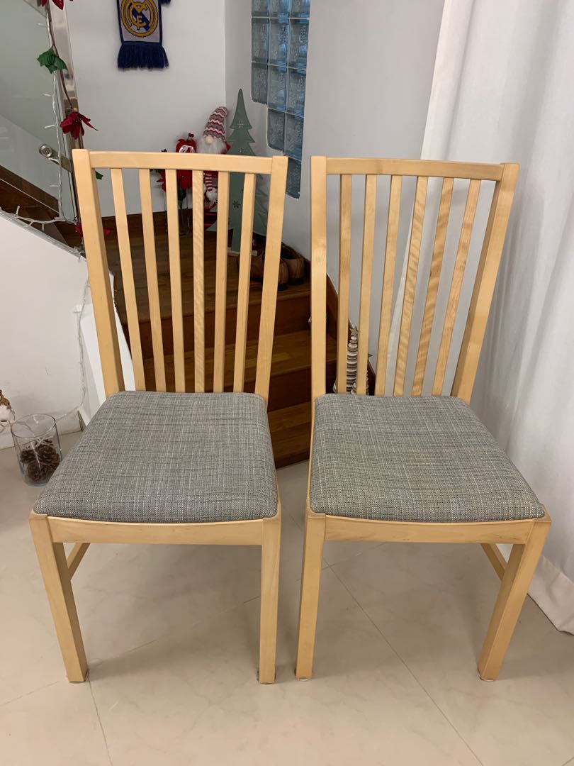 IKEA Dining Chairs x 2, Furniture & Home Living, Furniture, Chairs on ...