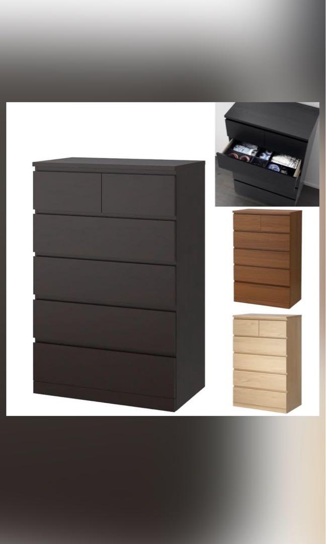 Ikea malm 5 drawer storage, Furniture & Home Living, Furniture, Shelves, Cabinets & Racks on ...
