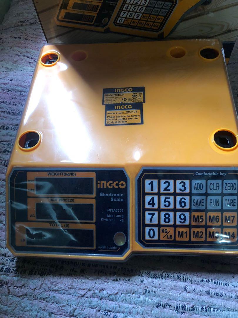 INGCO Electronic Table Weighing Scale, Health & Nutrition, Health ...