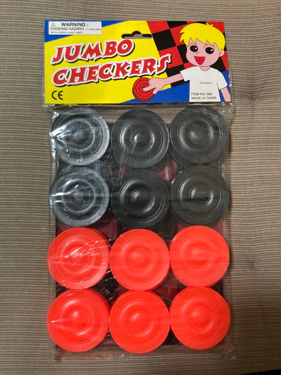 Jumbo Checkers, Hobbies & Toys, Toys & Games on Carousell