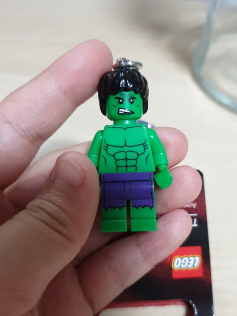 Lego Keychain - Hulk, Hobbies & Toys, Toys & Games on Carousell