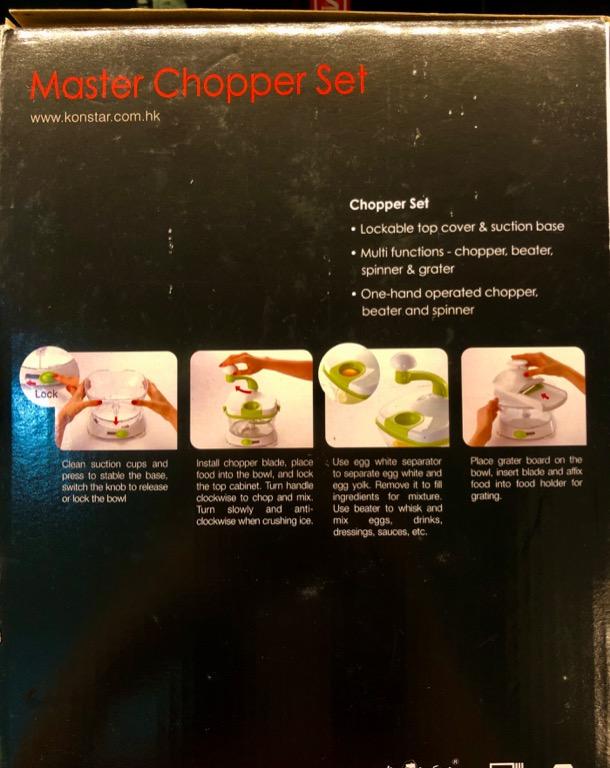 Master Chopper Set (Manual Food Processor), Furniture & Home Living ...