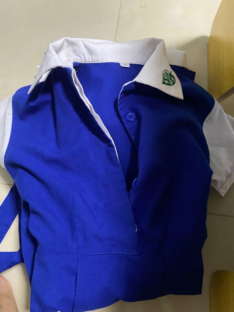 MBS school uniform dress, Women's Fashion, Tops, Other Tops on Carousell