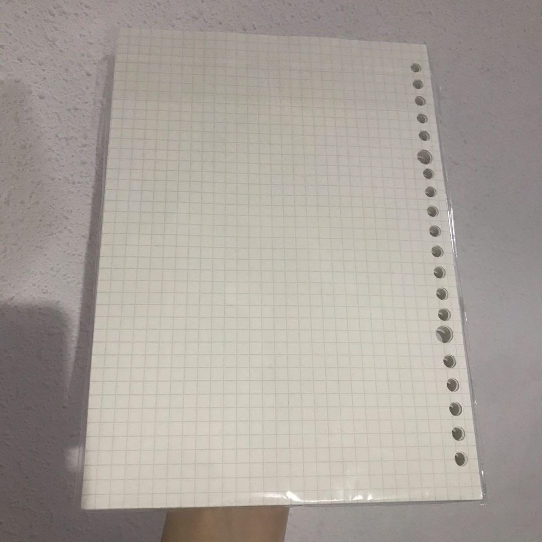 Muji A5 Grid Paper for Binder Notebook 100 Sheets, Hobbies & Toys ...