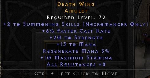 Necro +2 summon, strength, ar, fcr, Hobbies & Toys, Toys & Games on ...