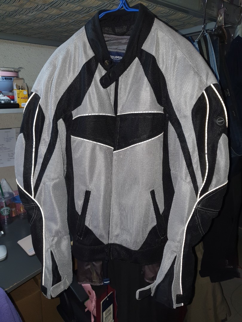ORIGINAL AUTHENTIC TRIUMPH AERO MESH JACKET WITH BACK PADDING AND 3M ...