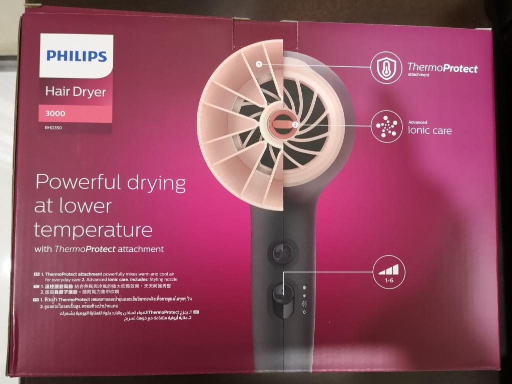 PHILIPS 3000 Series Hair Dryer BHD350/13, Beauty & Personal Care, Hair on Carousell