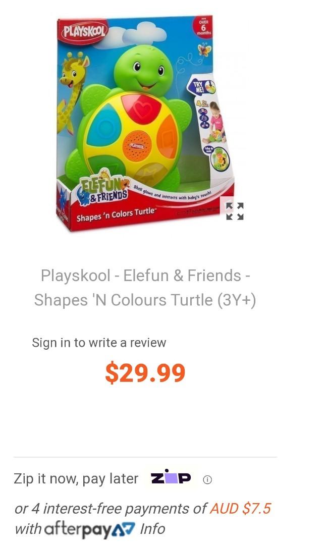 Playskool Shapes 'n Colours Turtle 6months+, Babies & Kids, Infant ...