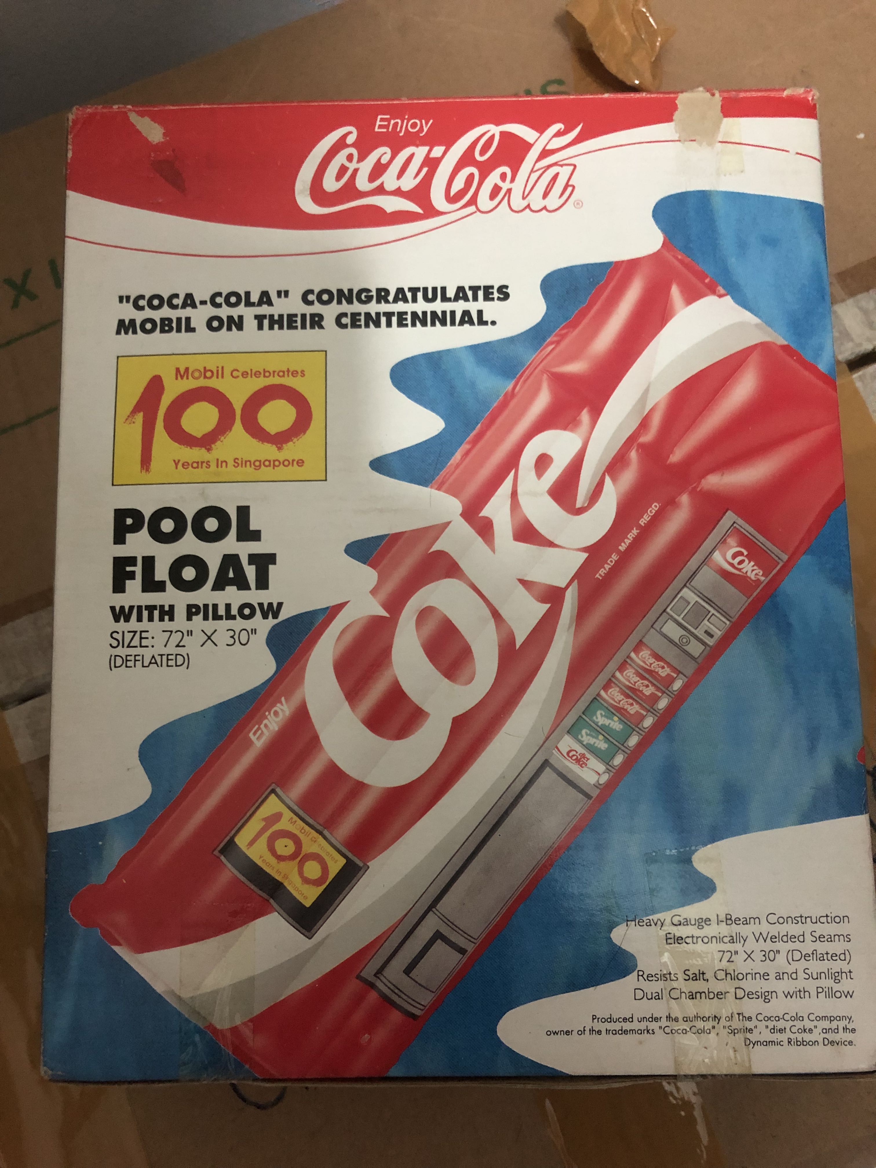 Pool Float with Pillow 72 x 30” (deflated), Sports Equipment, Sports ...