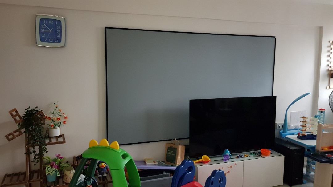 Projector screen 106"for 4k UST projector (diamond grid for light ...