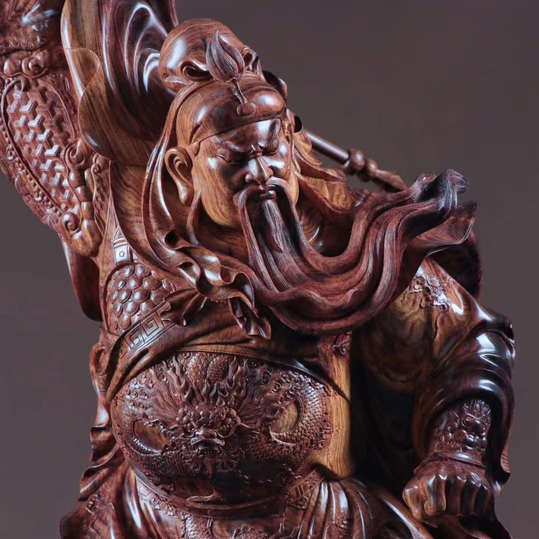 Rare big size solid Hai Nan Huang Hua li wood carving. National master ...