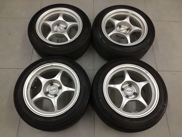 Rim Enkei RPO1 15x8JJ PCD100, Auto Accessories on Carousell