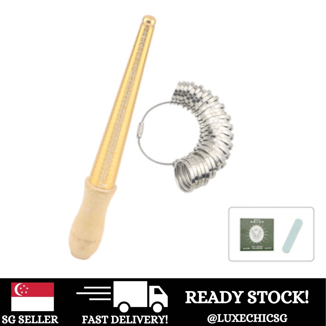 Ring Sizer, Metal Ring Mandrel and Finger Size Measuring Rod Jewelry ...