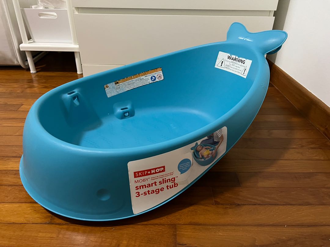 Skip hop Moby 3 stage tub, Babies & Kids, Bathing & Changing, Bathtub ...